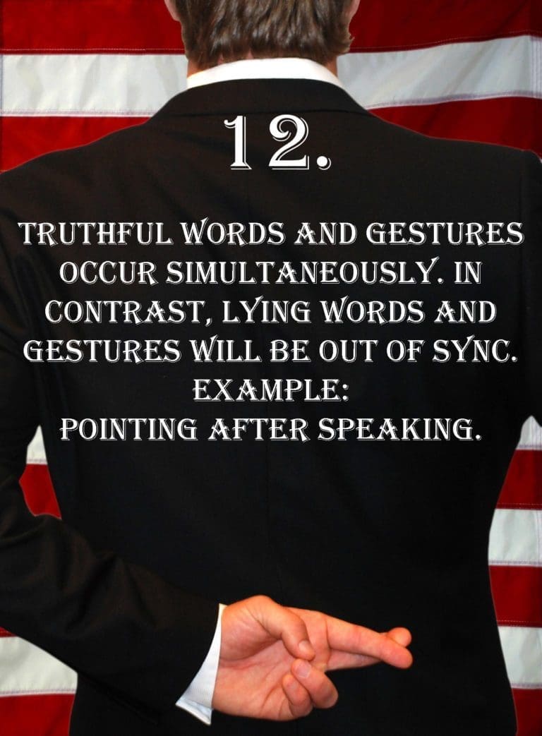 Deception Tip 12 - Simultaneous Gestures - How To Detect Deception