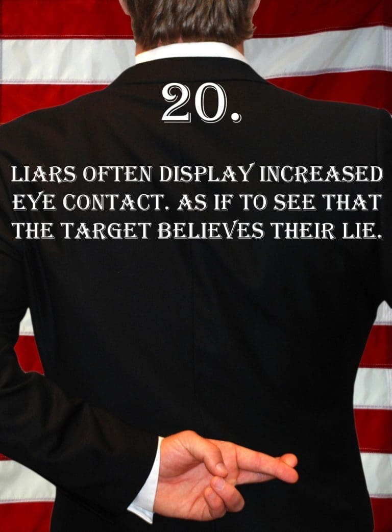 Deception Tip 20 - Eye Contact - How To Detect Deception
