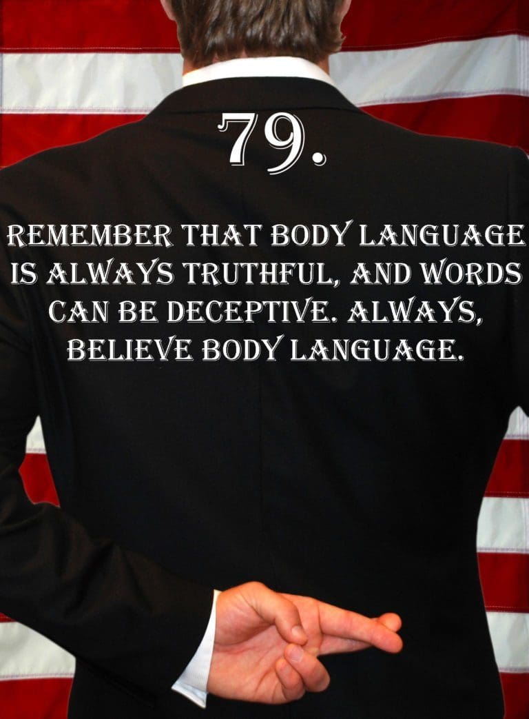 Deception Tip 79 - Believe Body Language - How To Detect Deception